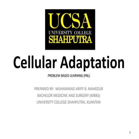 Cellular Adaptation | PPTX