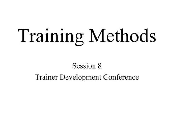 demonstration Training methods | PPTX