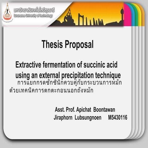 Extractive fermentation of succinic acid using an external ...