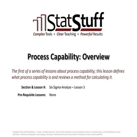 Process Capability: Overview | PPT