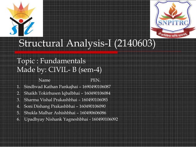 Basics of structure analysis ppt | PPTX