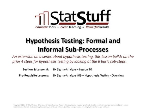 Hypothesis Testing: Relationships (Compare 2+ Factors) | PPTX ...