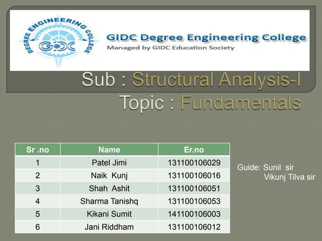 Basics of structure analysis ppt | PPTX