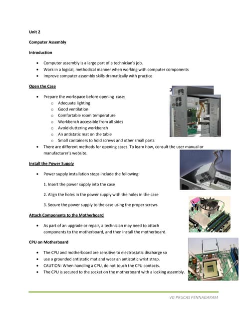 CSS L05 - Computer System Assembly | PDF