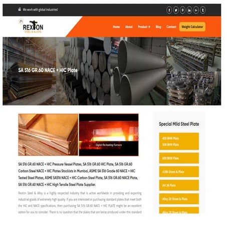 SA 516 GR.60 NACE Sheet, ASME SA 516 GR.60 HIC Plates Supplier | PDF