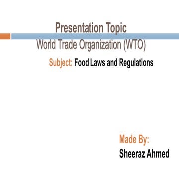 World Trade Organization (WTO) | PPT