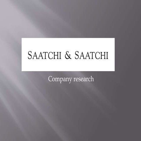Saachi & saachi | PPTX