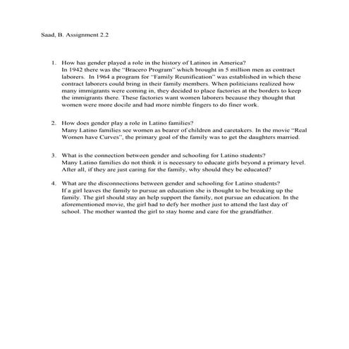 Saad, b. assignment 2.2 | PDF