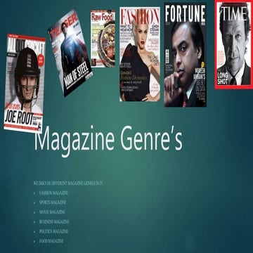 Magazine genres | PPTX