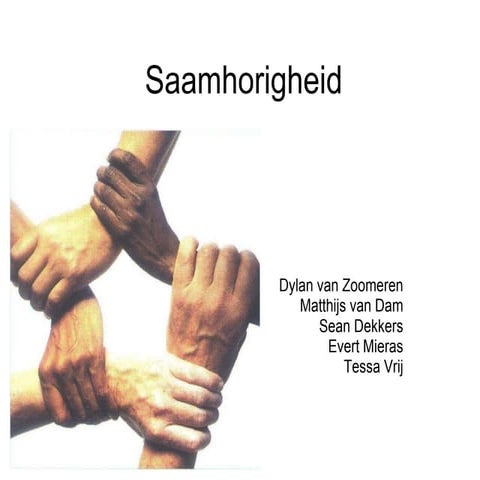 Saamhorigheid | PPT