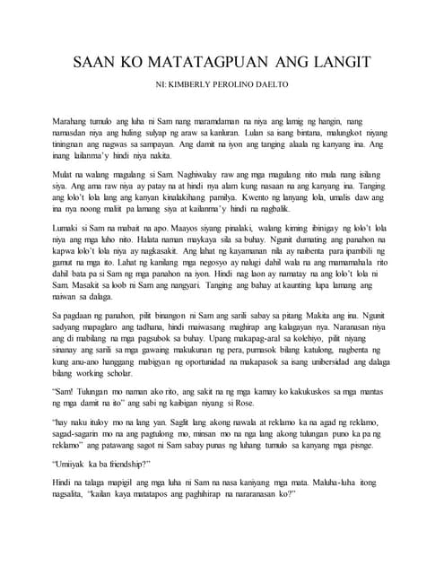 Ang Dalawang Magkaibigan | DOCX