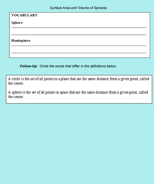 Sa volume spheres | PPT