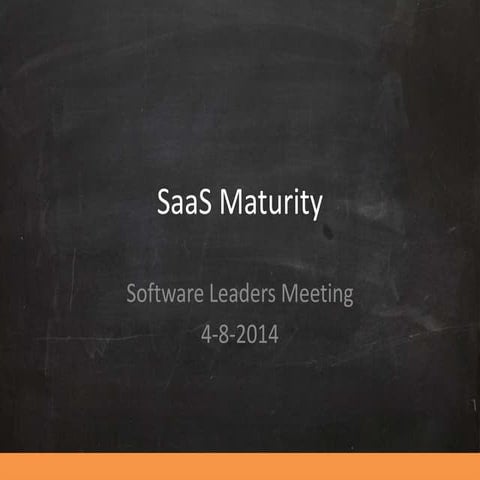 SaaS Maturity | PPTX