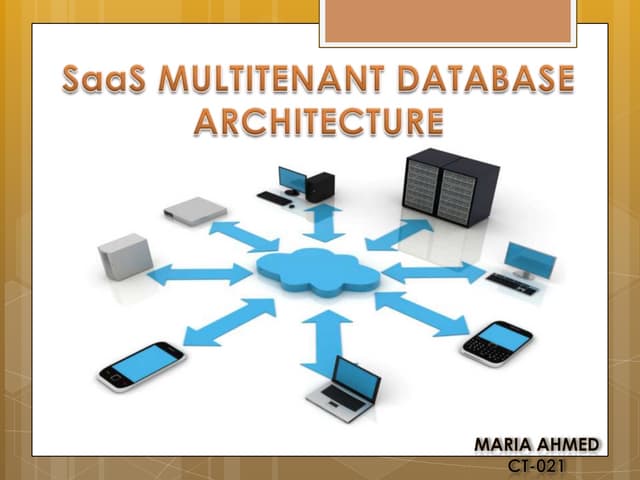 Saa S Multitenant Database Architecture Pptx Databases Computer