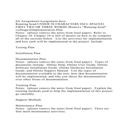 SA AssignmentAssignment.docxRunning headUNDER 50 CHARACTERS .docx
