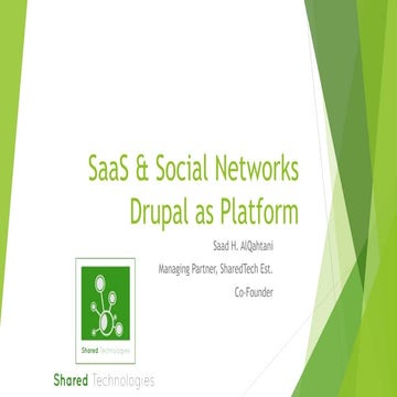 SaaS & social networking with Drupal | PPTX