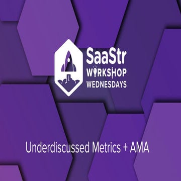 SaaStr Workshop Wednesday w: Jason Lemkin, SaaStr | PPT