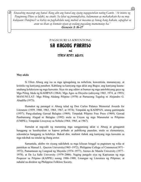 Pagsusuri sa Pag-Ibig sa Tinubuang Lupa | DOCX