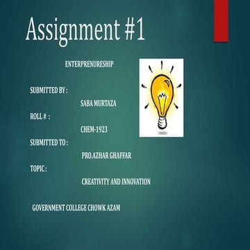 Innovation and creativity | PPTX