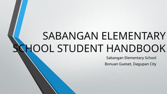 Central elementary school student handbook | PDF
