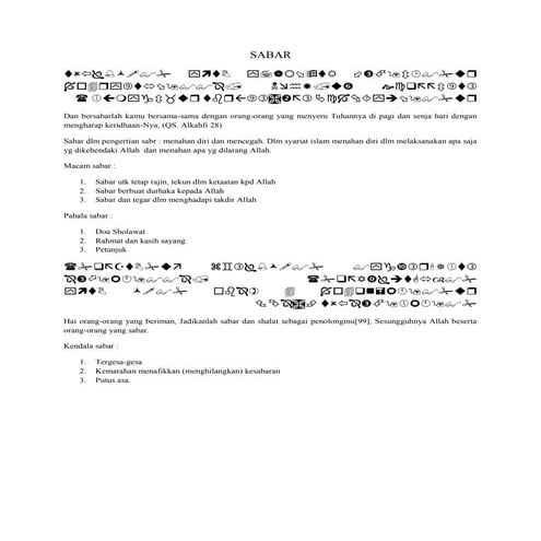 Sabar | DOCX