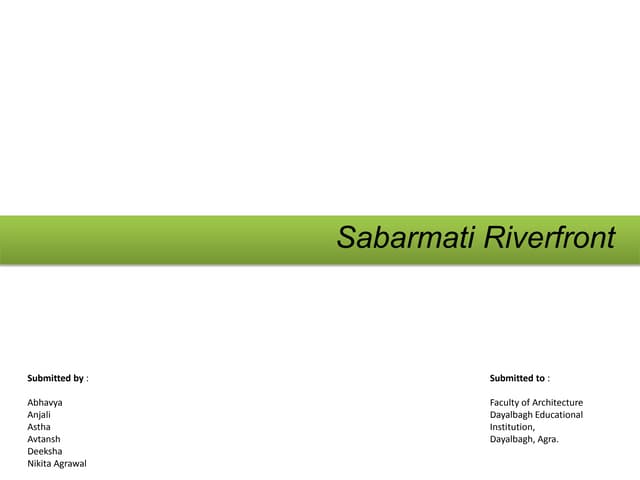 Sabarmati Riverfront Development Project | PDF