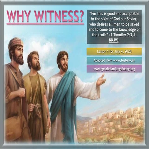 Sabbath school lesson 1, 3rd quarter 2020 | PPT