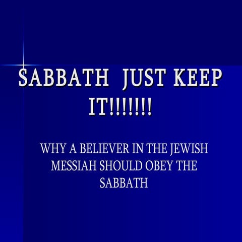 Sabbath the eternal sign of the covenant | PPT
