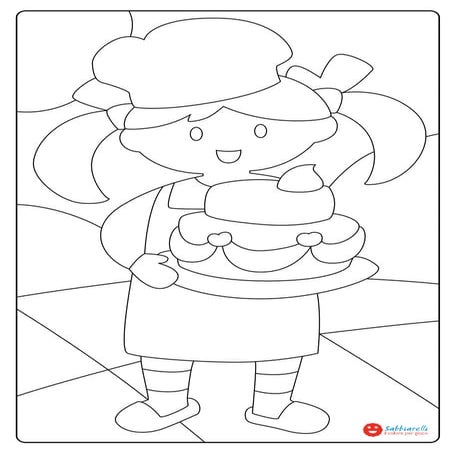 La pasticcera - Disegni da colorare - Sabbiarelli | PDF