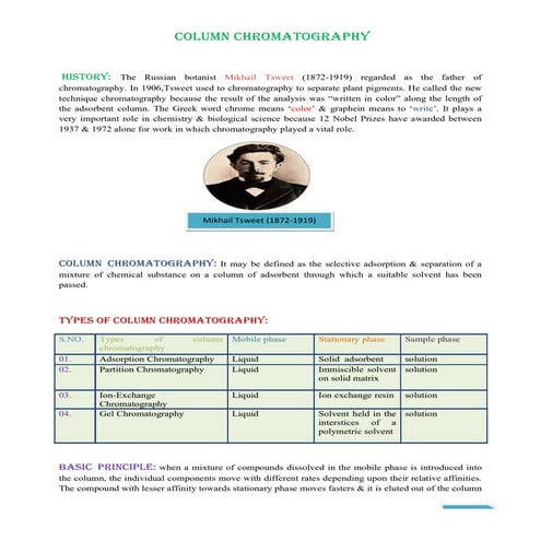 Column Chromatography | PDF