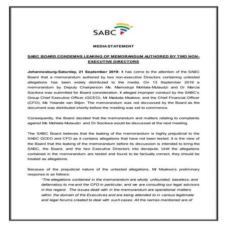 Sabc media statement | DOCX