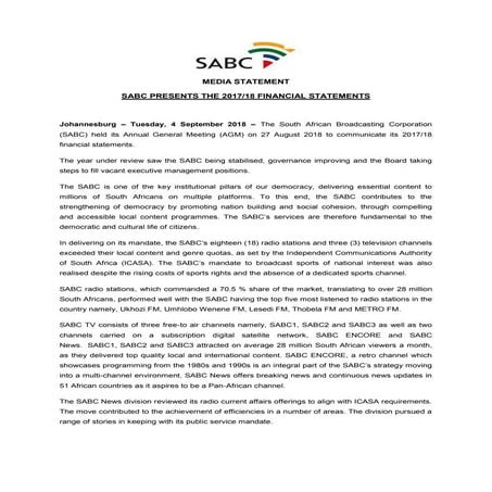 SABC media statement | PDF