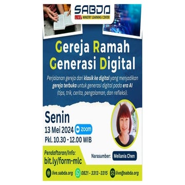 SABDA Ministry Learning Center - Gereja Ramah Generasi Digital | PDF