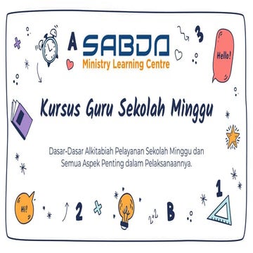 SABDA MLC: Kursus Guru Sekolah Minggu | PDF
