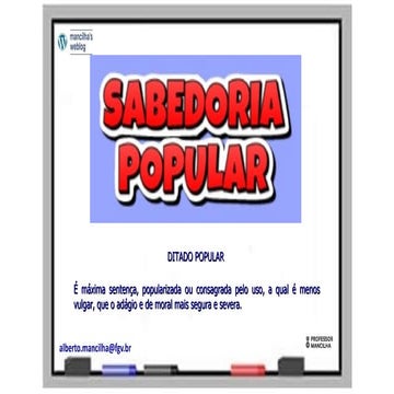 Sabedoria popular mensagem | PDF