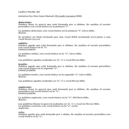 Sabéis lleva tilde (llevatilde.es) | PDF