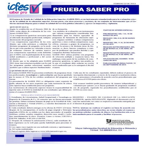 Saber pro 12013 1 uniajc | PDF
