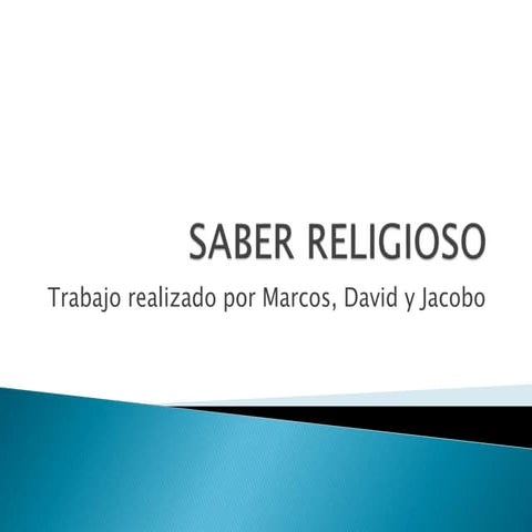 Saber religioso | PPTX
