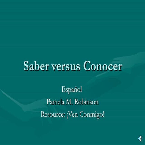 Ppt Saber Vs Conocer Powerpoint Presentation Free Saber Vs Conocer