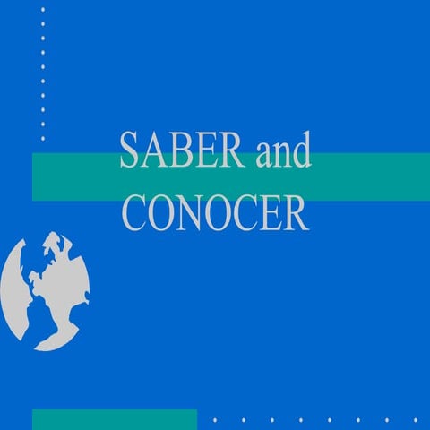 Saber vs conocer | PPTX