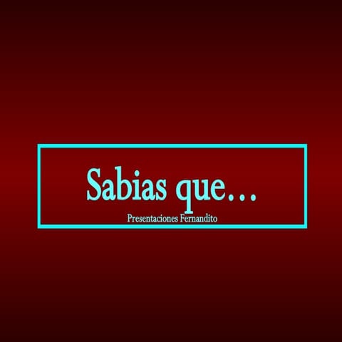 Sabías que... curiosidades del mundo animal | PPS