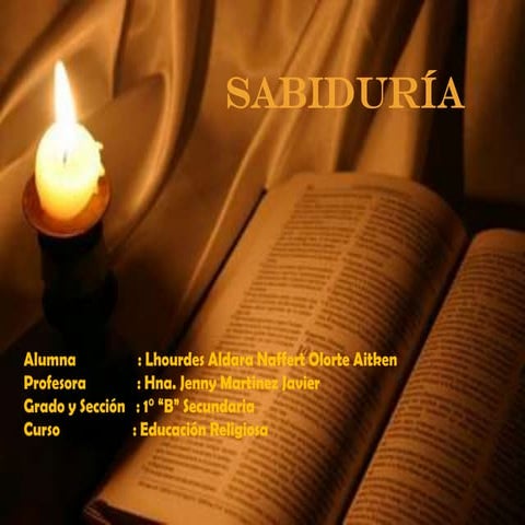 LA IMPORTANCIA DE LA SABIDURIA | PPTX