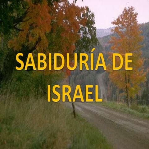 Sabiduria de israel | PPTX