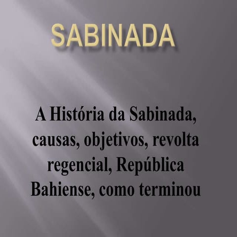 Sabinada | PPTX