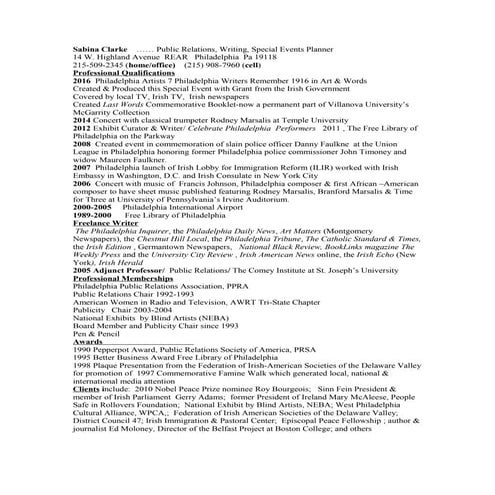 Sabina clarke resume | DOC