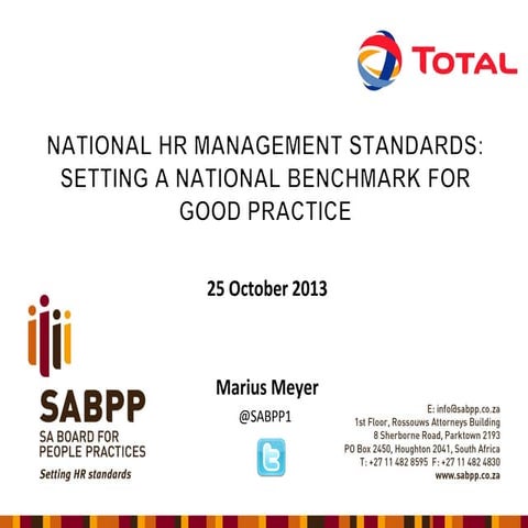 SABPP - HR Standards - Total | PDF