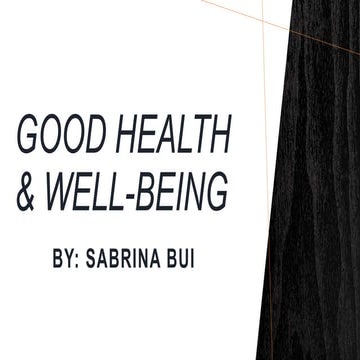 Good Health & Well-Being | PPTX