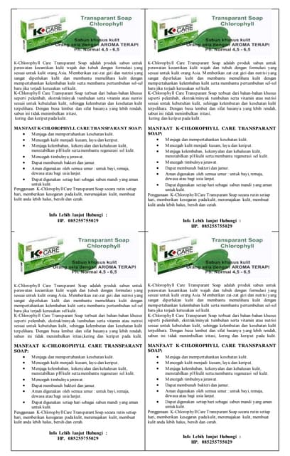 Sabun klorofil | PDF