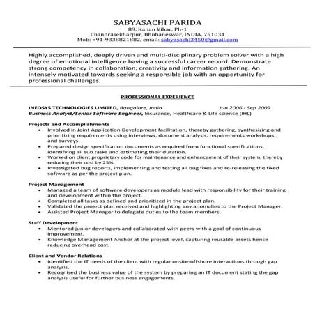 Sabyasachi MBA CV | PDF