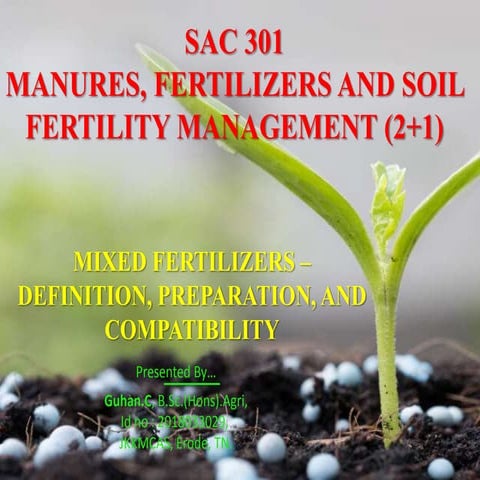 Fertilizer and its classification | PDF
